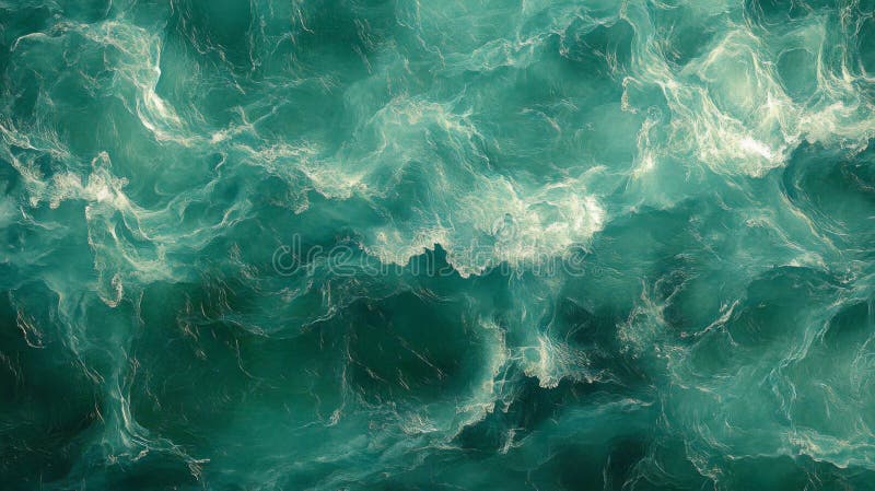 Abstract Teal Water Swirling Ocean Texture Stock Illustration ...