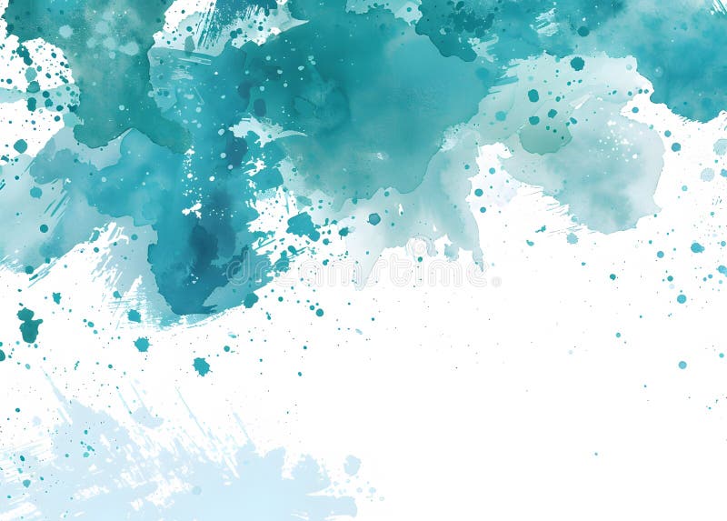 Abstract Teal Watercolor Background Vector Design Stock Illustration ...