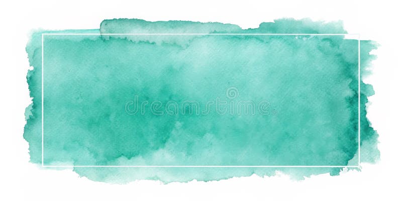 Abstract Teal Watercolor Wash Background with Subtle Texture and White ...