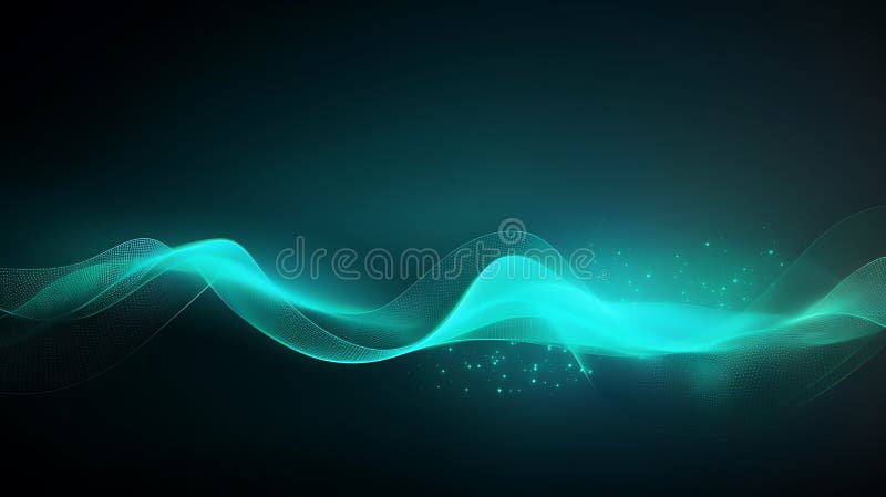 Abstract Teal Wave Background Stock Photo - Image of dynamic, element ...