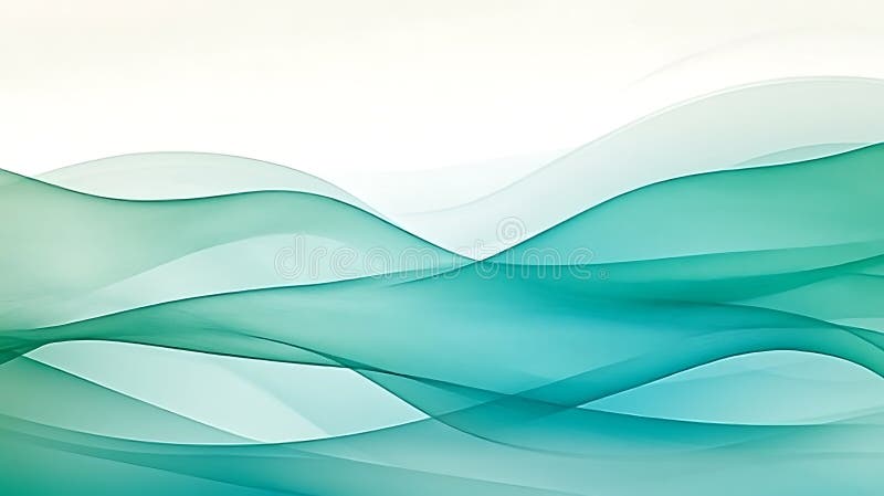 Abstract Teal Wave Abstract Background Design Stock Illustration ...