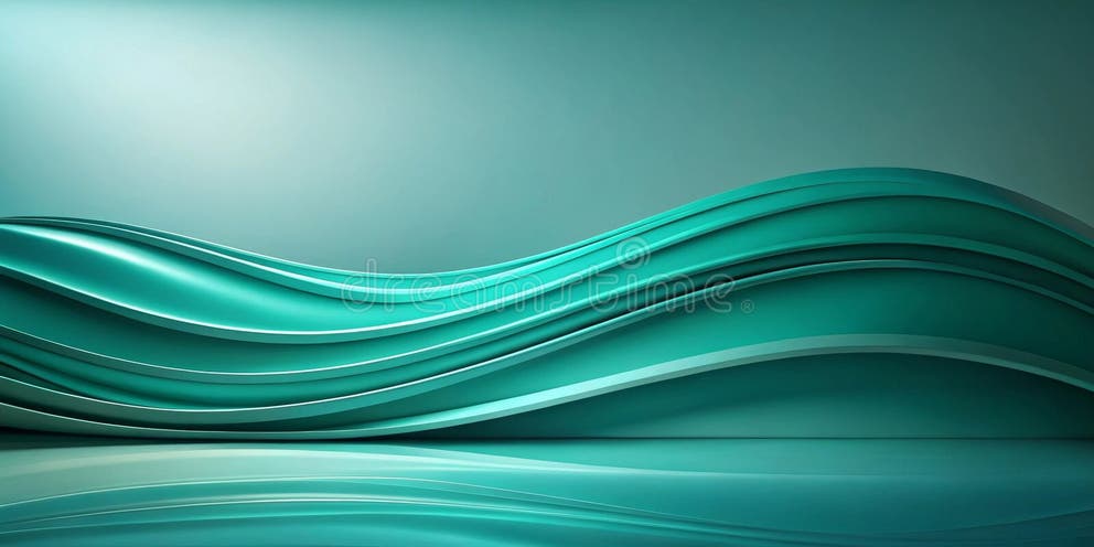Abstract Teal Wave Background Design for Modern Presentations ...