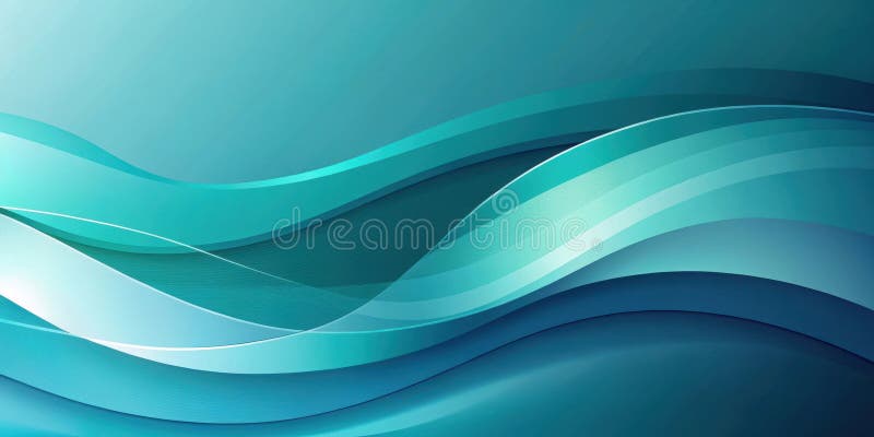 Abstract Teal Wave Background Design for Presentations and Marketing ...