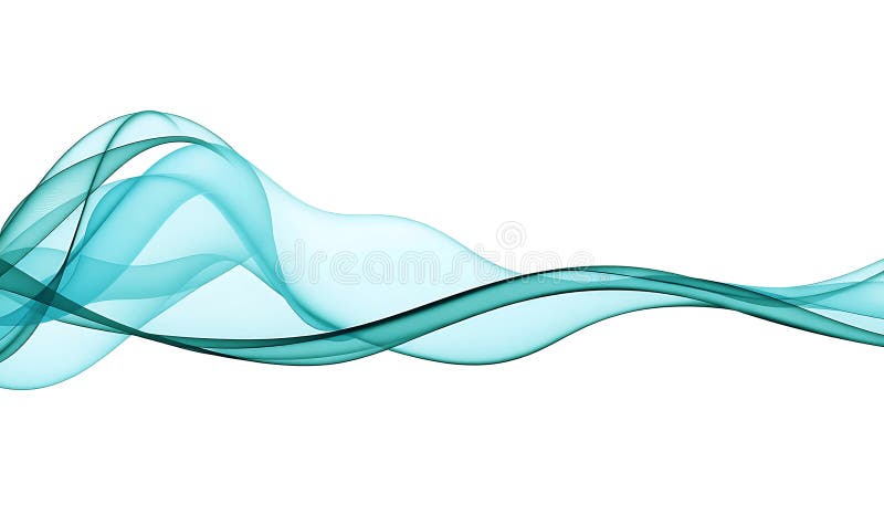 Abstract Teal Wave Design for Modern Background Stock Illustration ...