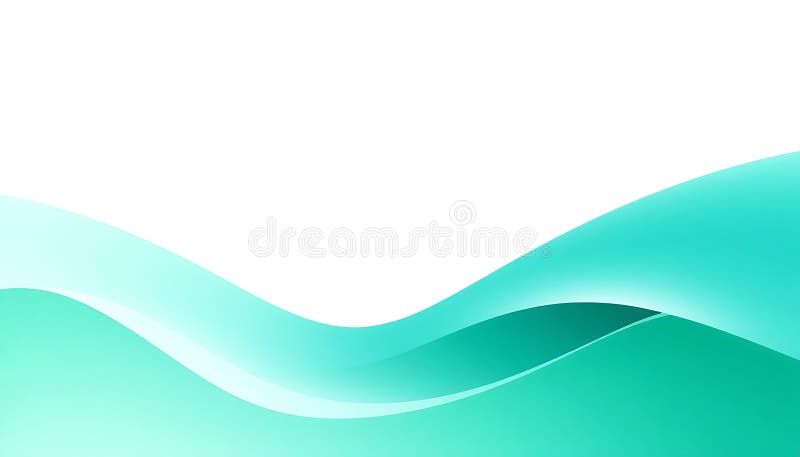 Abstract Teal Wave Design for Modern Background Stock Illustration ...