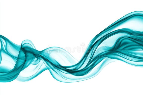 Abstract Teal Wave Flow Abstract Image of a Flowing Teal Wave on a ...