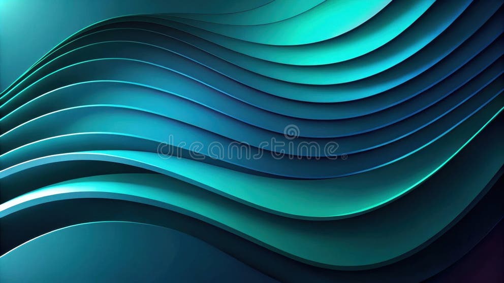 Abstract Teal Wave Layers Modern Background Design for Digital Projects ...