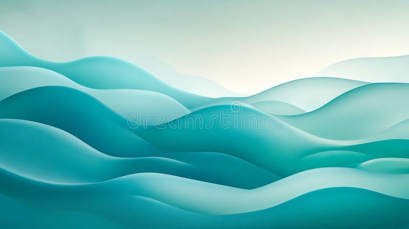 Abstract Teal Wave Pattern Modern Background Minimalist Design Ocean ...