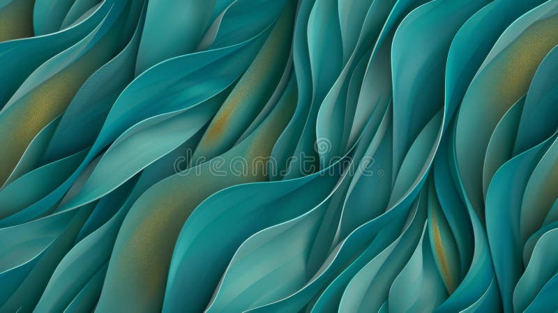 Abstract Teal Waves Texture Digital Art Background Stock Image - Image ...