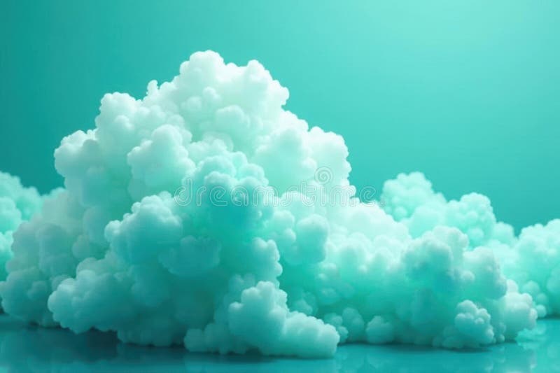 Abstract Teal White Cloud Formation, Soft Texture , Teal, Graphics ...