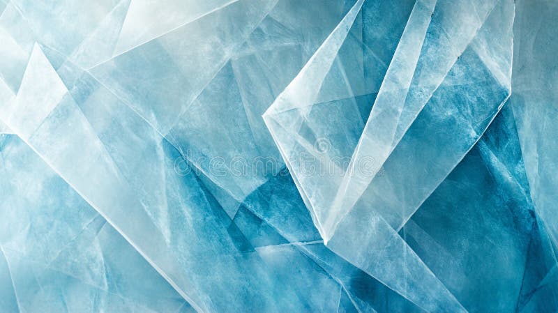 Abstract Teal and White Geometric Texture Layered Translucent Fabric ...