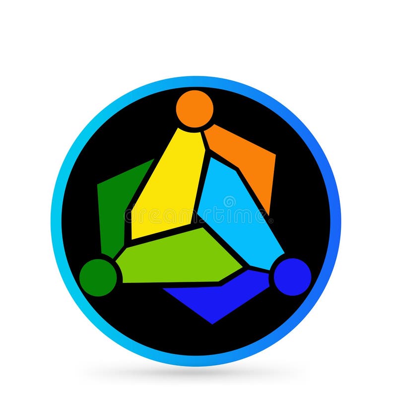 Abstract Team of People Icon Stock Vector - Illustration of colors ...