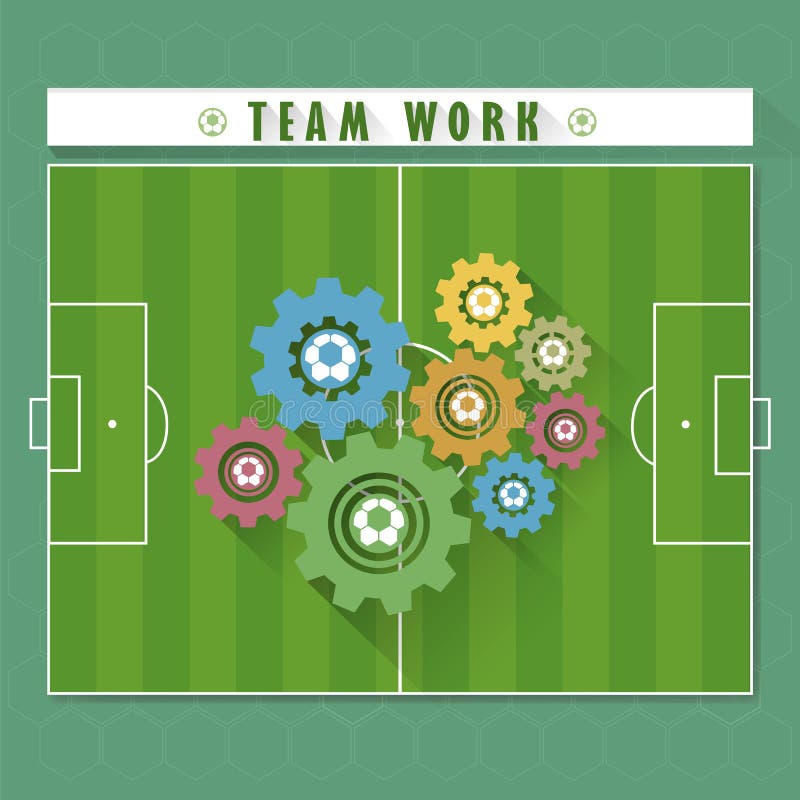 Abstract team work soccer stock vector. Illustration of drawing - 41307886