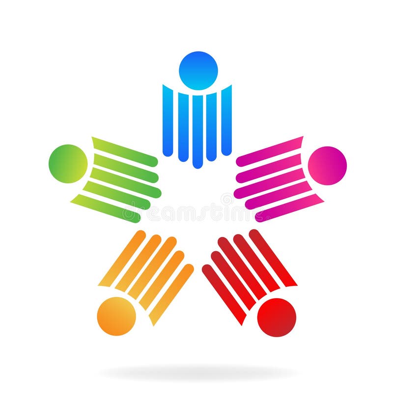Abstract Teamwork Collaboration People Icon Stock Vector - Illustration ...