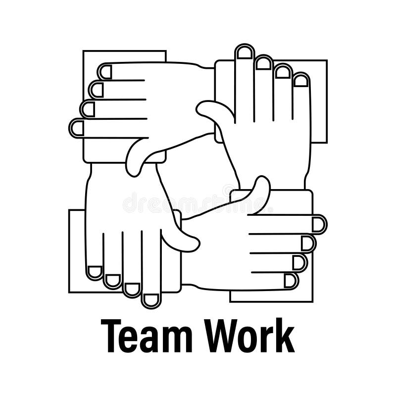 Abstract Teamwork Hands Sign for Concept Design. Business Concept ...