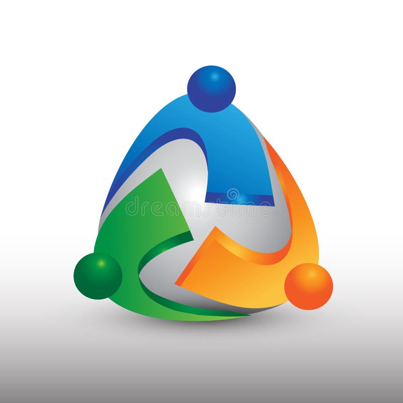 Abstract Teamwork Successful People Vector Logo Stock Vector ...