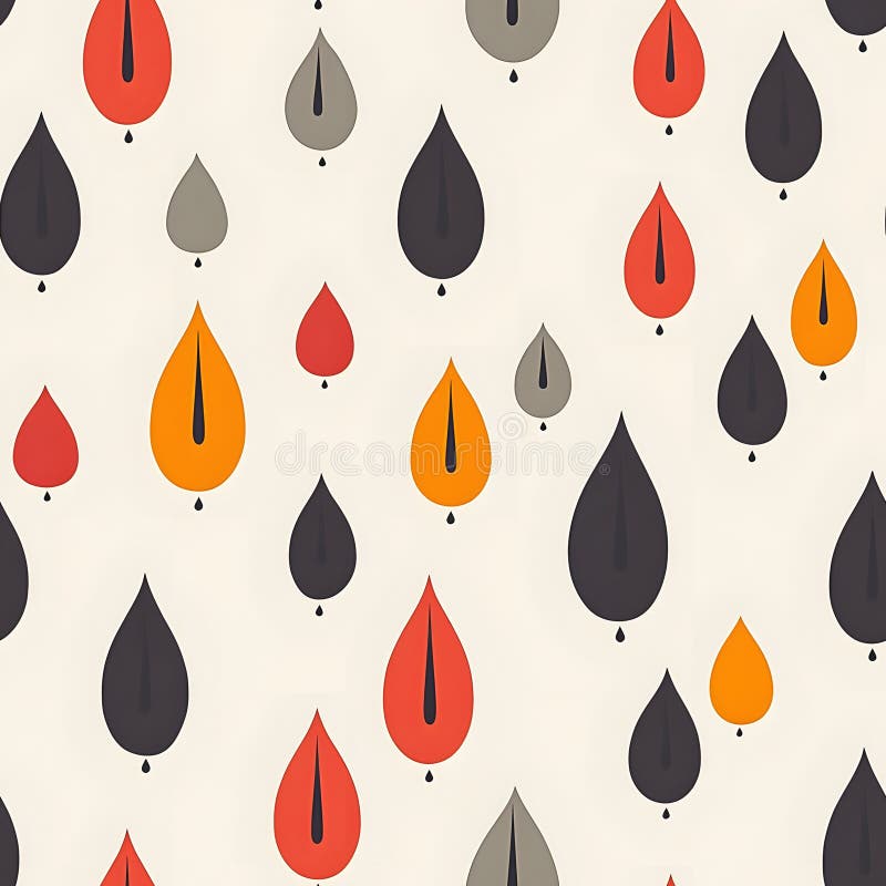 Abstract Teardrop Pattern Design. AI Generated Stock Illustration ...