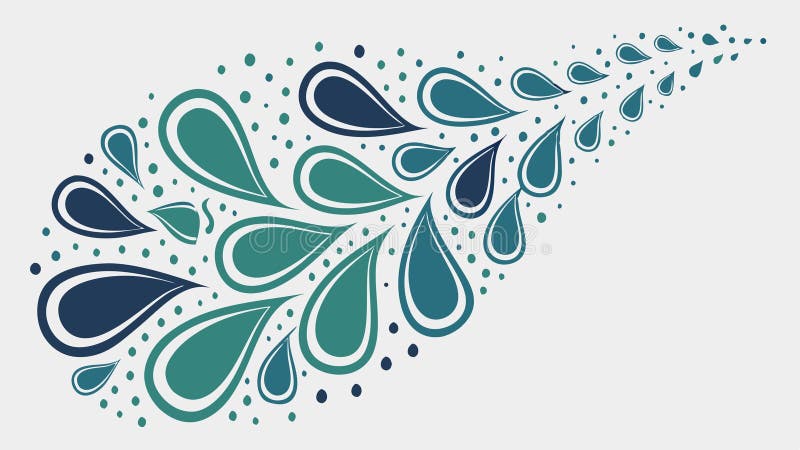 Abstract Teardrop Shape with Flowing Liquid Pattern, Vector Design ...