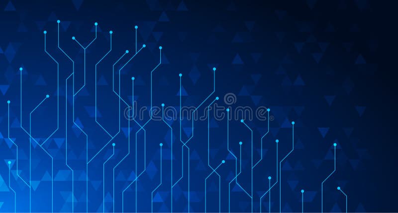 Abstract Tech Background with Blue Digital Line Pattern and Futuristic ...