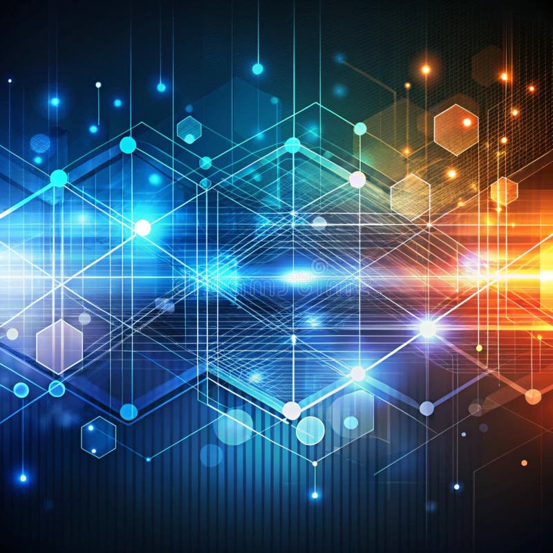 Abstract Tech Background Design Stock Illustration - Illustration of ...