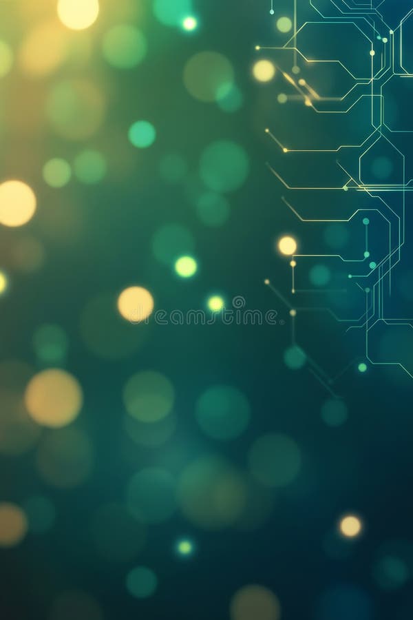 Abstract Tech Background, Digital Circuitry Design with Blurry Lights ...