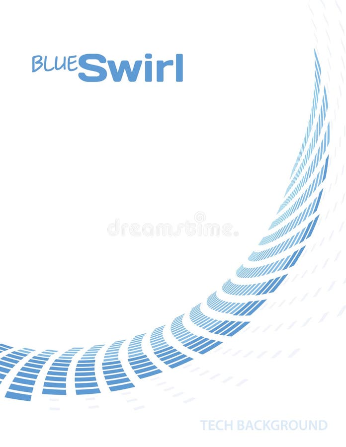 Abstract Tech Background with Dotted Blue Swirl Stock Vector ...