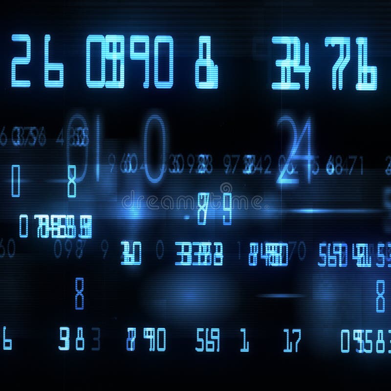 Abstract Tech Background. Floating Numbers Matrix Stock Illustration ...