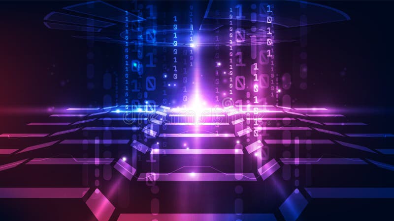 Abstract Tech Background. Futuristic Digital System Technology ...