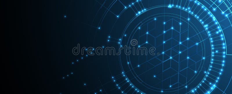 Abstract Tech Background. Futuristic Technology Interface with ...
