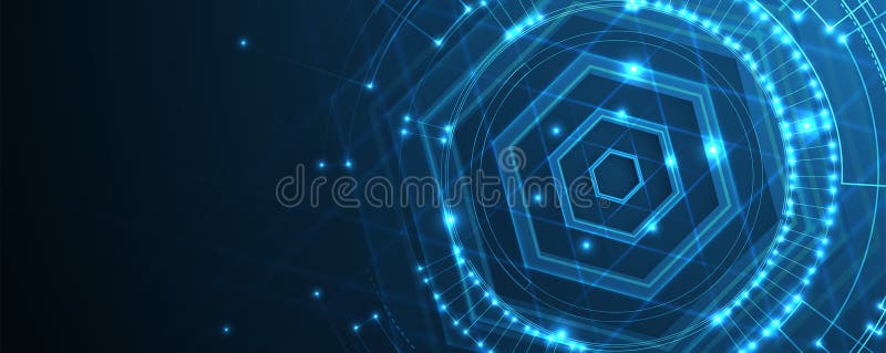 Abstract Tech Background. Futuristic Technology Interface with ...