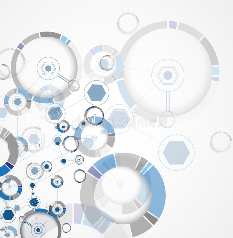 Abstract Tech Background. Futuristic Technology Interface. Vector ...