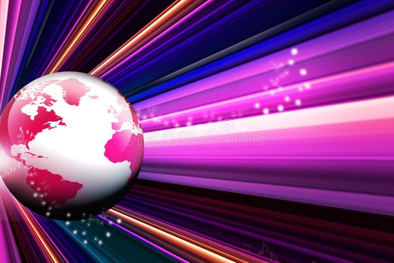 Abstract Tech Background With Globe Stock Illustration - Illustration ...