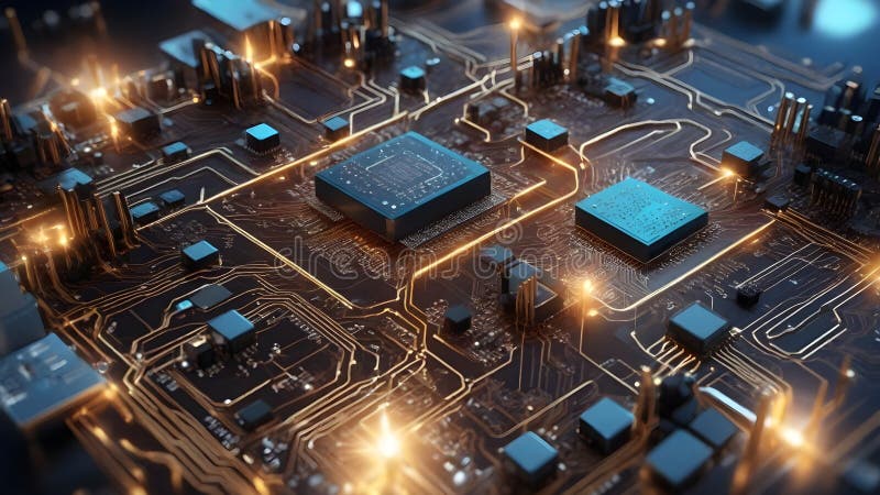 Abstract Tech Background with Illuminated Fiber Optic Connections ...