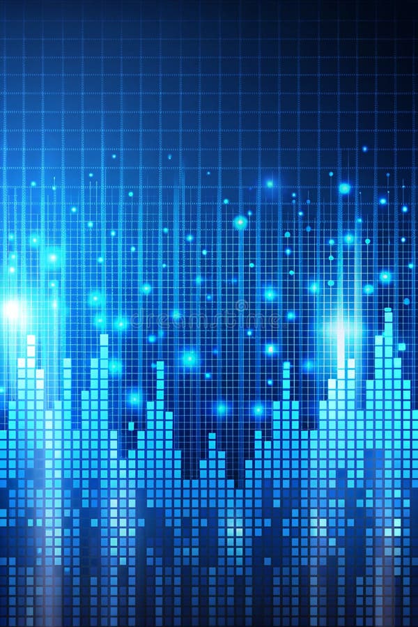 Abstract Tech Background with Pixel Pattern for Finance and Digital ...