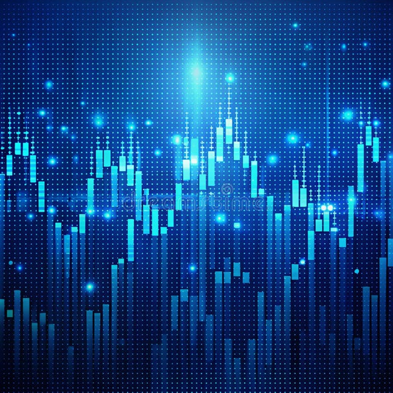 Abstract Tech Background with Pixel Pattern for Finance and Digital ...