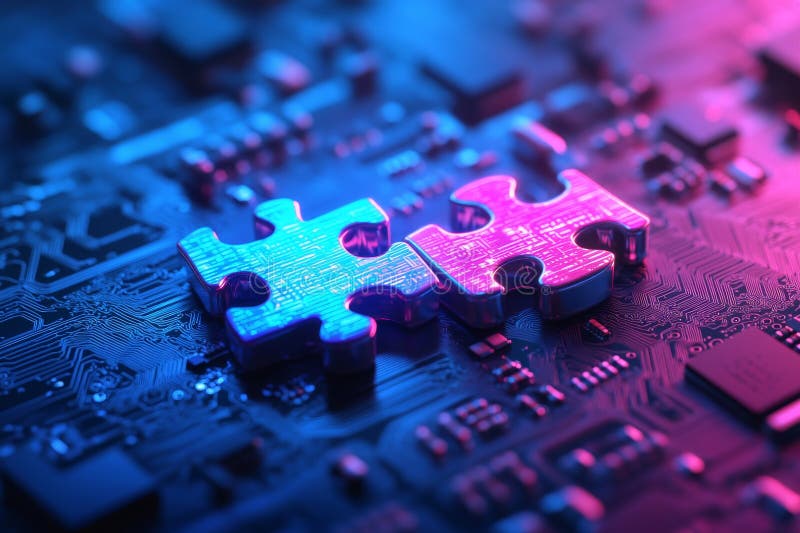 The Abstract Tech Background Symbolizes API Integration through ...