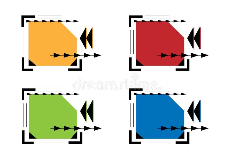 Abstract Tech Banner Different Colors Place for Text Stock Vector ...