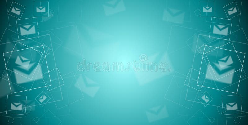 Abstract Tech Banner with Letters Envelopes Stock Vector - Illustration ...