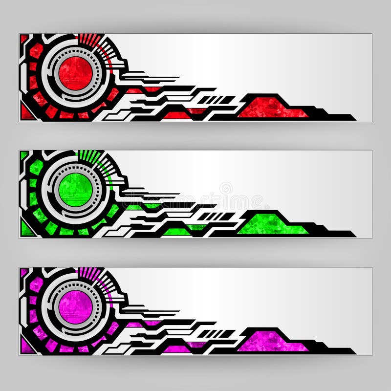 Abstract tech banners stock vector. Illustration of arts - 37746217