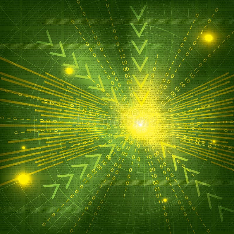 Abstract Tech Binary Background Stock Vector - Illustration of frid ...