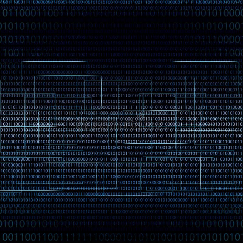 Binary Blue Eye Cyber Security Concept Background Vector Stock Vector - Illustration of ...