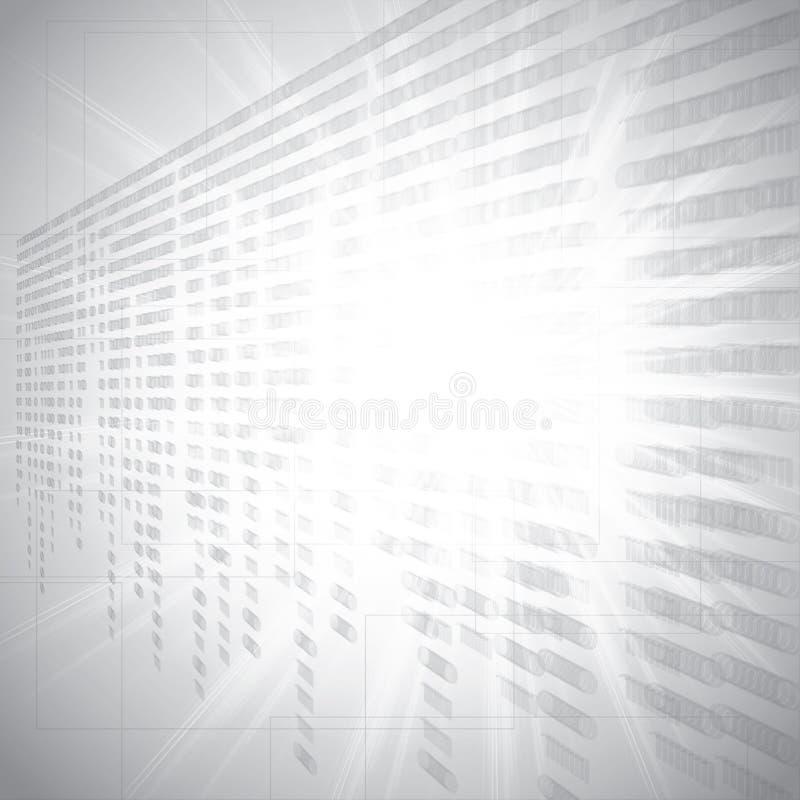 Abstract Tech Binary Silver Background Stock Vector - Illustration of ...