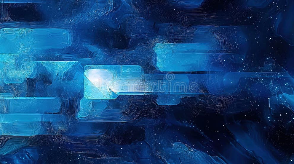 Abstract Tech Blue Background. Ai Generative Stock Photo - Image of ...