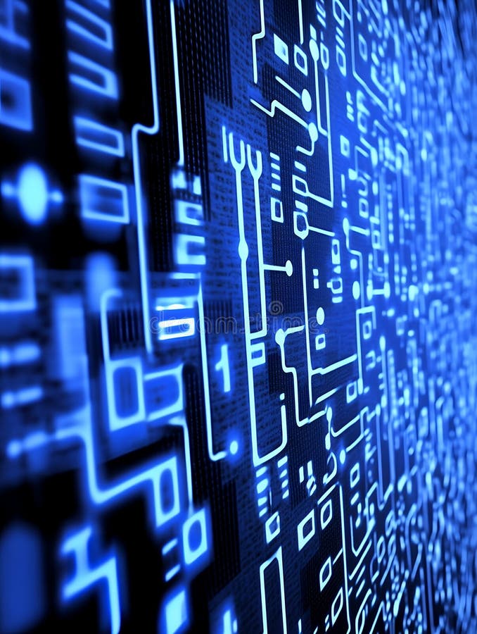 Abstract Tech Circuit Board Stock Illustration - Illustration of data ...
