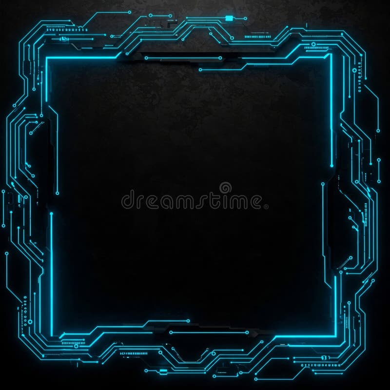 Abstract Tech Circuit Border Stock Illustration - Illustration of tech ...