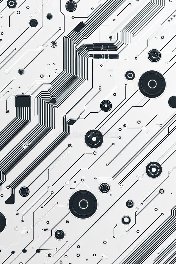 Abstract Tech Circuit Design Innovation Style. Stock Illustration ...
