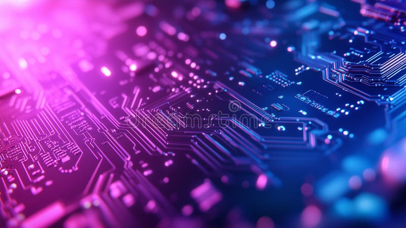 Abstract Integrated Circuit Design Symbolizing Futuristic Innovation ...