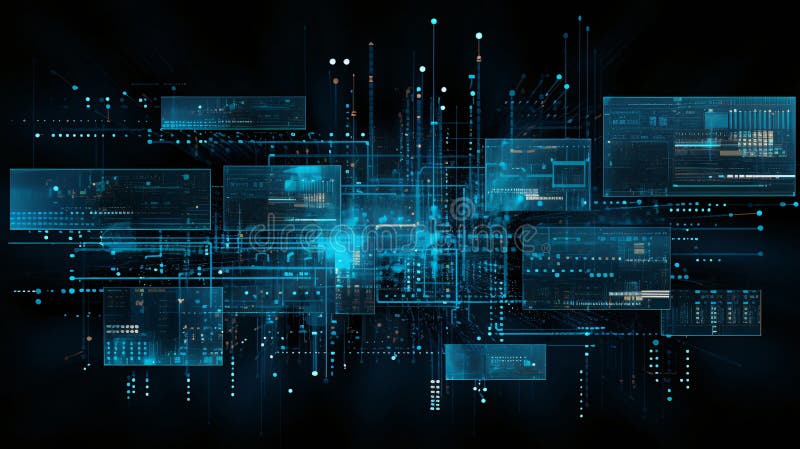 Abstract Tech Design: Circuit Board Illumination with Floating ...