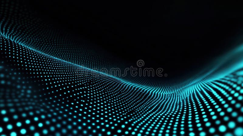 Abstract Tech Design Element Shows Diagonal Lines with Glowing Teal ...