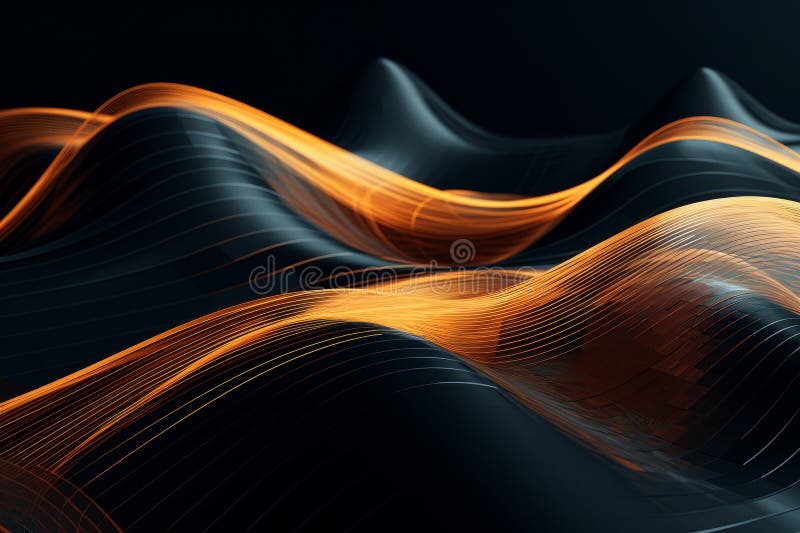 Abstract Tech Design with Flowing Lines Stock Illustration ...